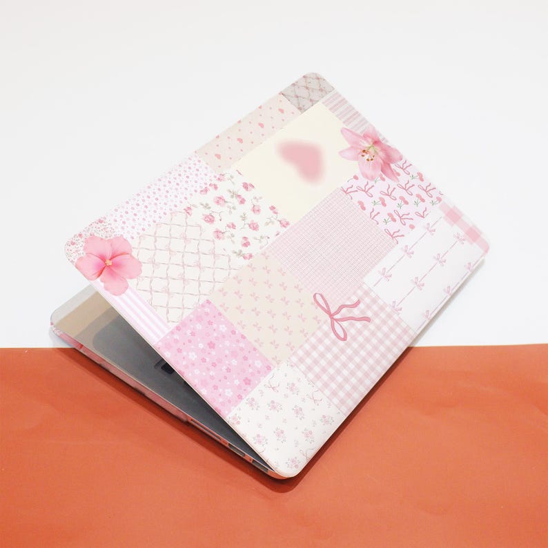 Pink Floral Bow Heart Name Custom MacBook Sleeve,pro16 Inch Cases,ret12 ...
