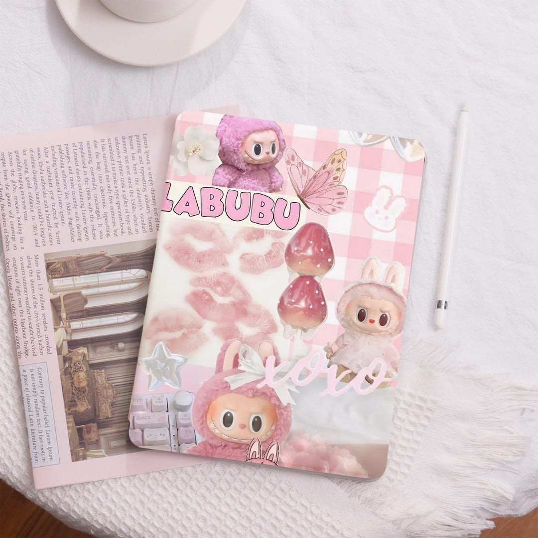 Girl Labubu Collage Personalized 360degree Rotate Stand iPad Case ...
