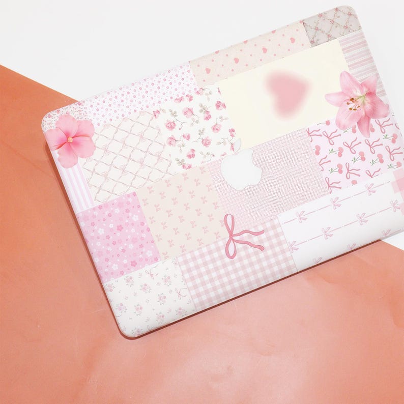 Pink Floral Bow Heart Name Custom MacBook Sleeve,pro16 Inch Cases,ret12 ...