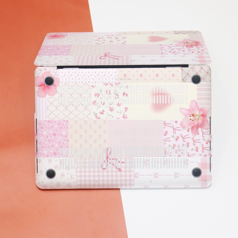 Pink Floral Bow Heart Name Custom MacBook Sleeve,pro16 Inch Cases,ret12 ...