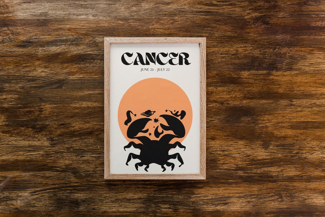 Cancer Zodiac Poster - Etsy
