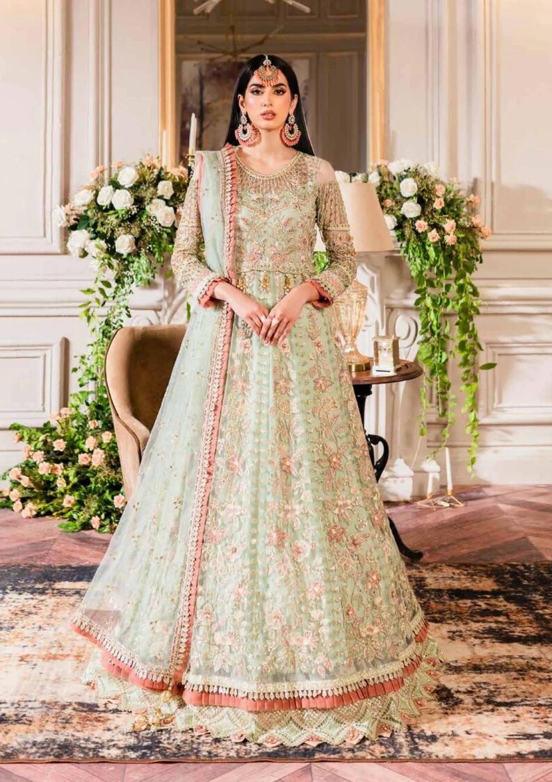 Pista Pakistani Indian Wedding Dresses, Latest Bridal Party Dress ...