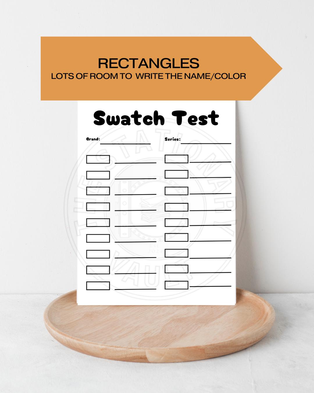 Swatch Test - PRINTABLE Journal Page - Planner Page - Color Test ...