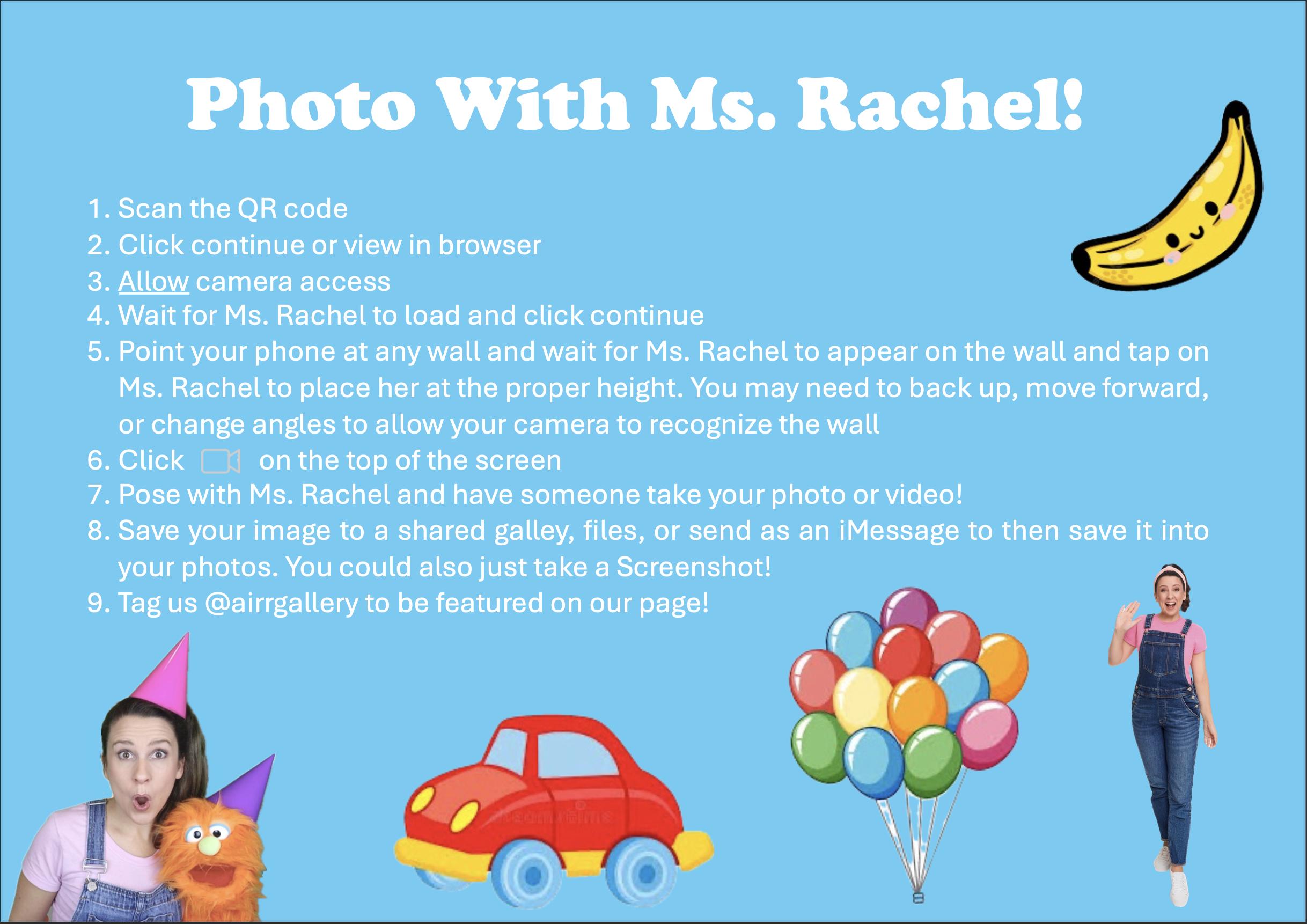 Life-size Digital Ms. Rachel Experience! Photo Prop and Birthday Decor ...