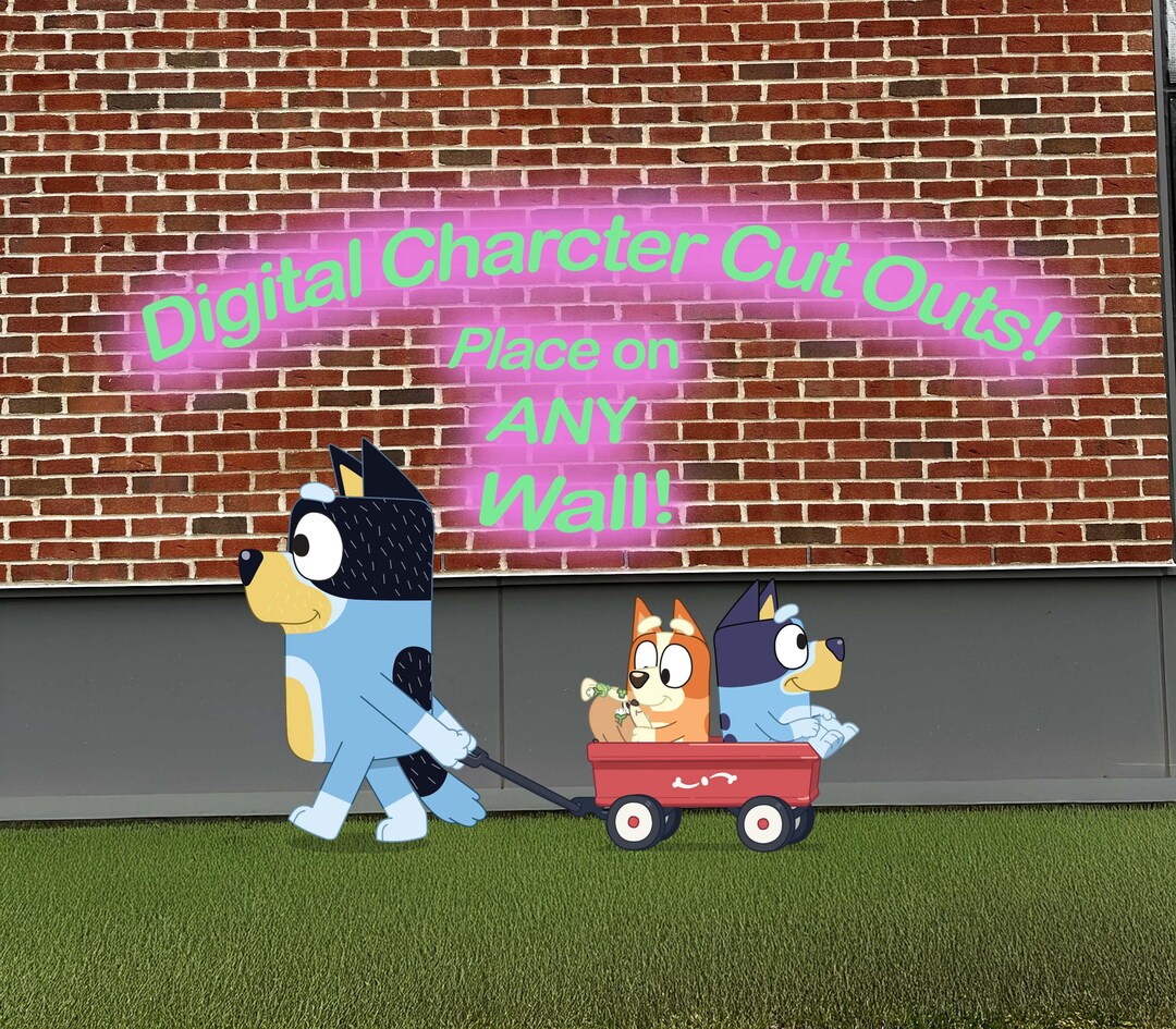 Life-size Digital Bluey Experience! Photo Prop and Birthday Decor ...