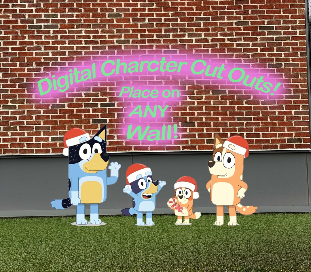 Life-size Digital Bluey Experience! Photo Prop and Birthday Decor ...