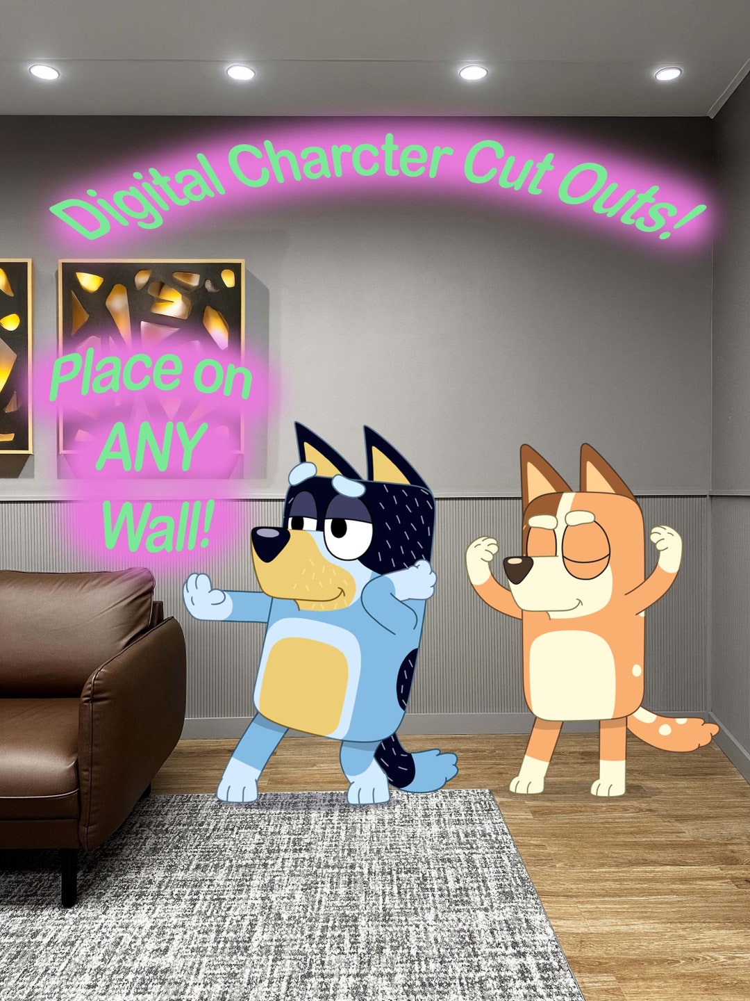 Life-size Digital Bluey Experience! Photo Prop and Birthday Decor ...