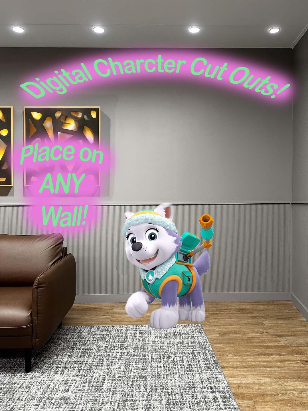 Digital Everest From Paw Patrol Cut Out Photo Prop and Birthday Decor ...