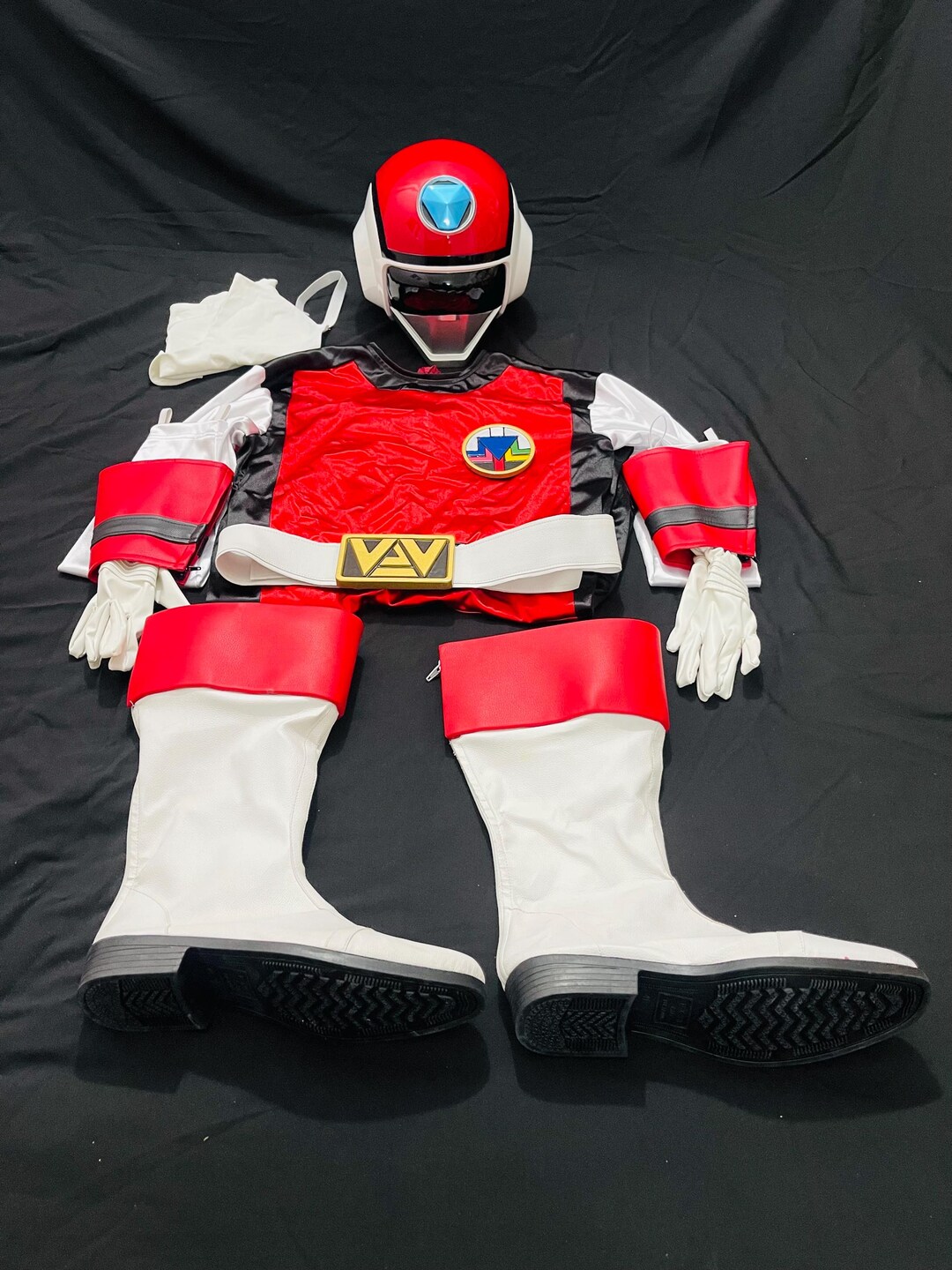 1/1 Red Flash Sentai Cosplay Costume Suit Full Set - Etsy