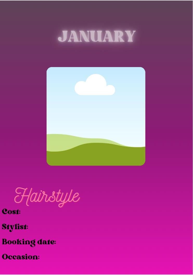 2025 Hair Calendar - Etsy