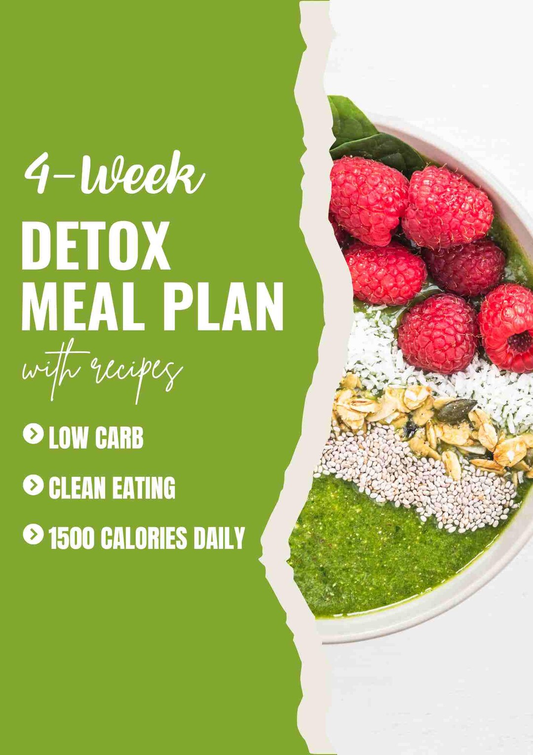 4-week Detox Meal Plan: Low Carb Recipes (digital Download) - Etsy
