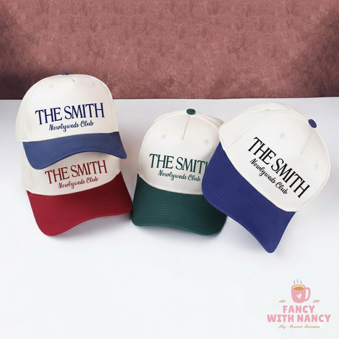 Embroidered Newlyweds Club Two - Tone Trucker Cap, Custom Mr and Mrs ...