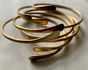 Brass Bangle Set | Etsy