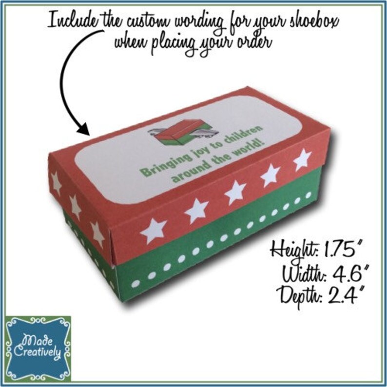 Digital Shoebox Packing Party Mini Shoebox - Etsy