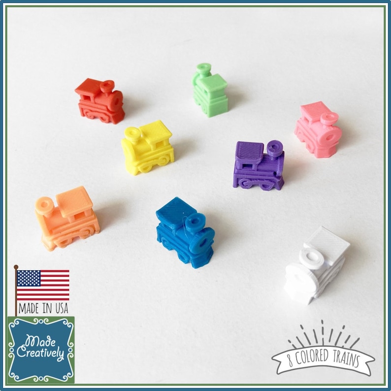 3d-printed Train Game Pieces & Station Hub Set for Mexican Train ...