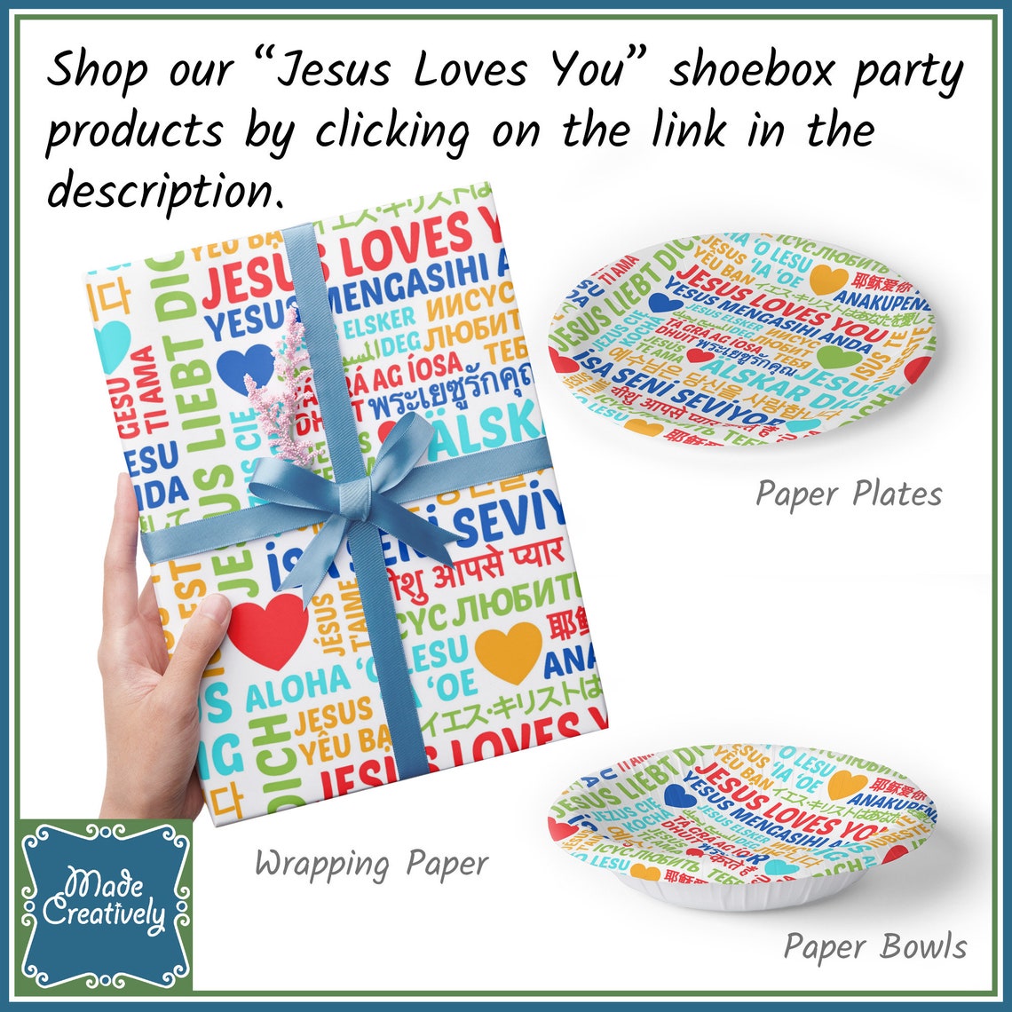 Digital Custom jesus Loves You Shoebox Packing Party Invitation Design ...