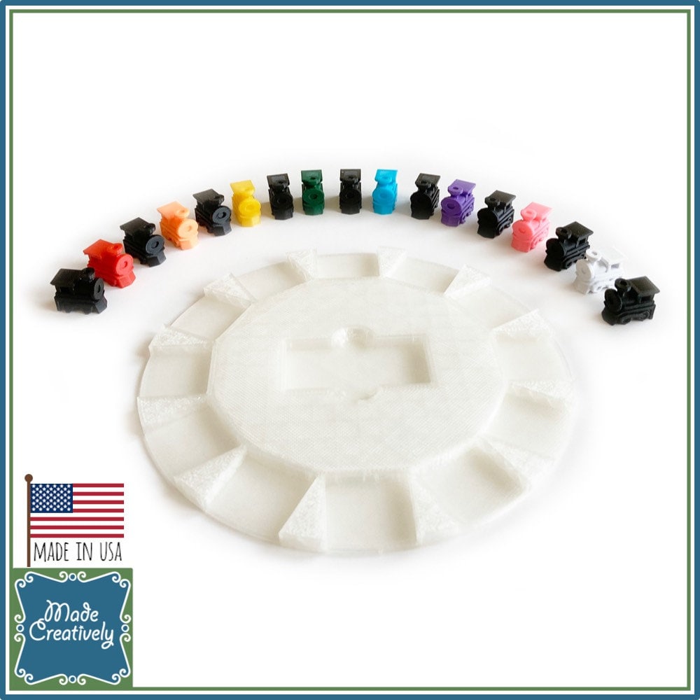 3d-printed Train Game Pieces & Station Hub Set for Mexican Train ...