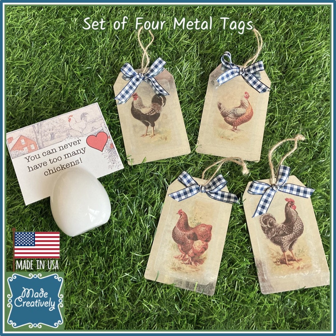 Farmhouse Metal Gift Tag Ornaments - Etsy