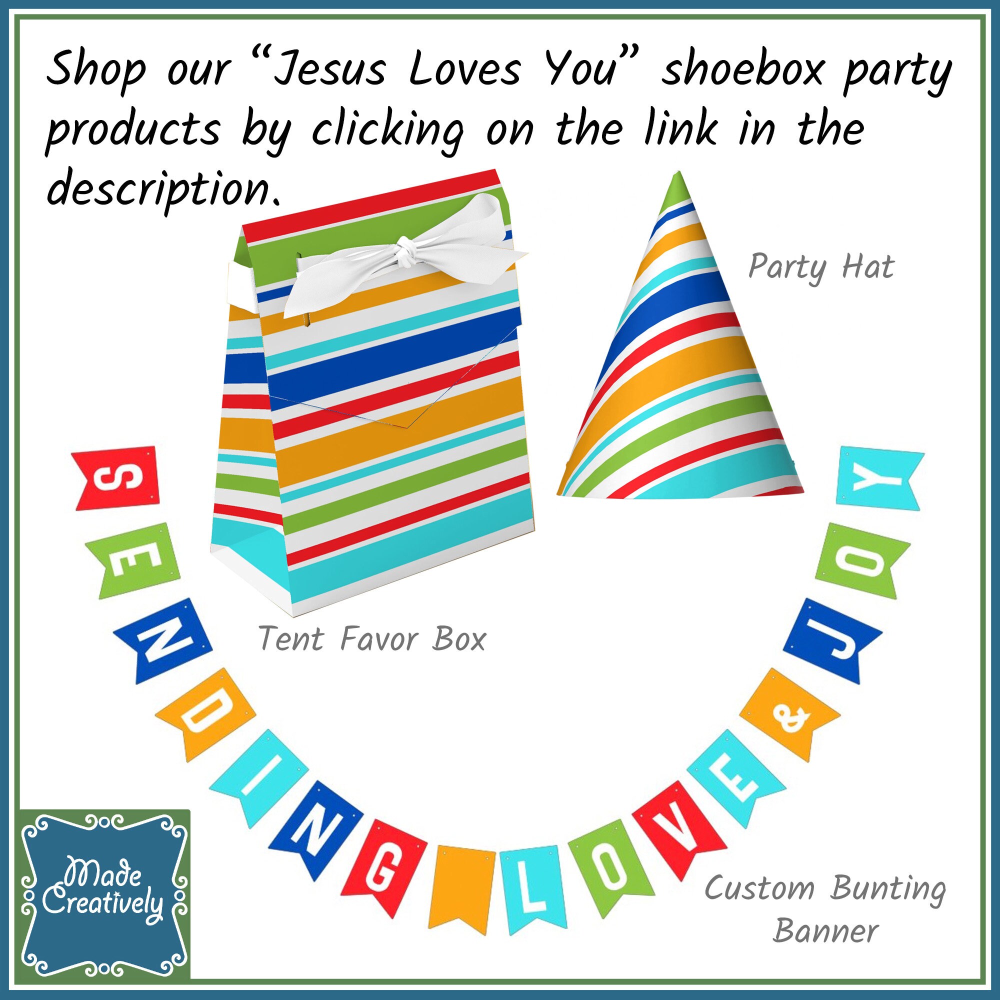 Digital Custom "jesus Loves You" Shoebox Packing Party Invitation ...