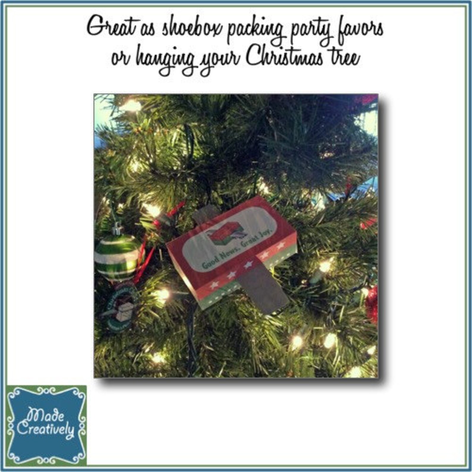 Digital Shoebox Packing Party Mini Shoebox Ornament - Etsy