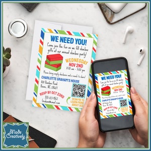 Digital Custom "jesus Loves You" Shoebox Packing Party Invitation ...