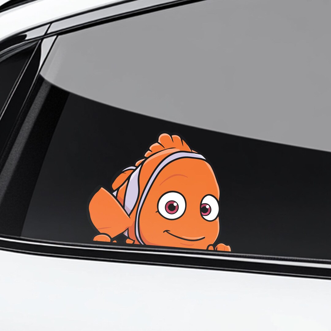 Nemo Peeker Peeking Car Window Decals - Funny Bear Bumper Waterproof ...