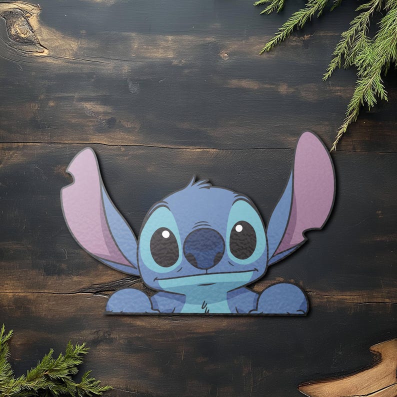 Stitch Peeker Peeking Car Window Decals - Bumper Waterproof Vinyl ...