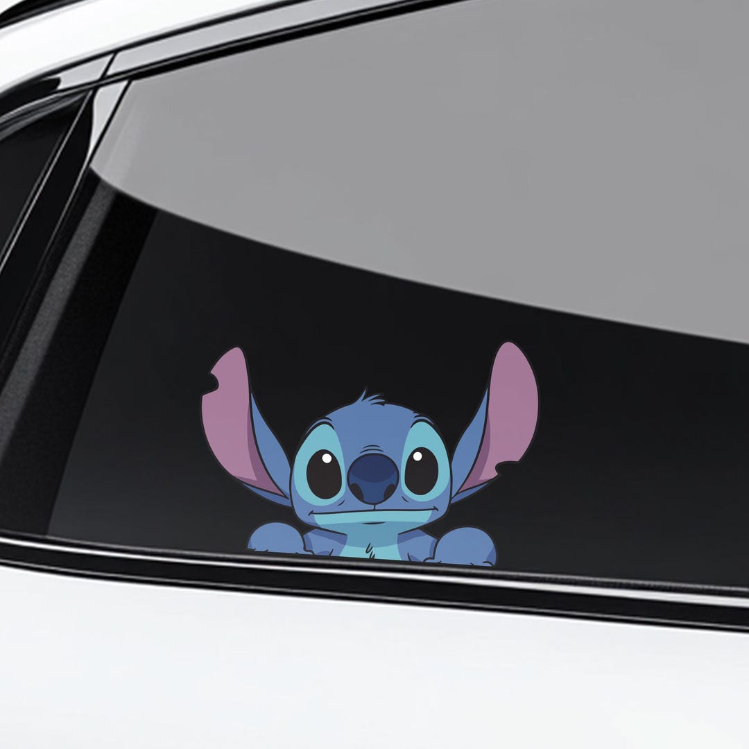 Stitch Peeker Peeking Car Window Decals - Bumper Waterproof Vinyl ...