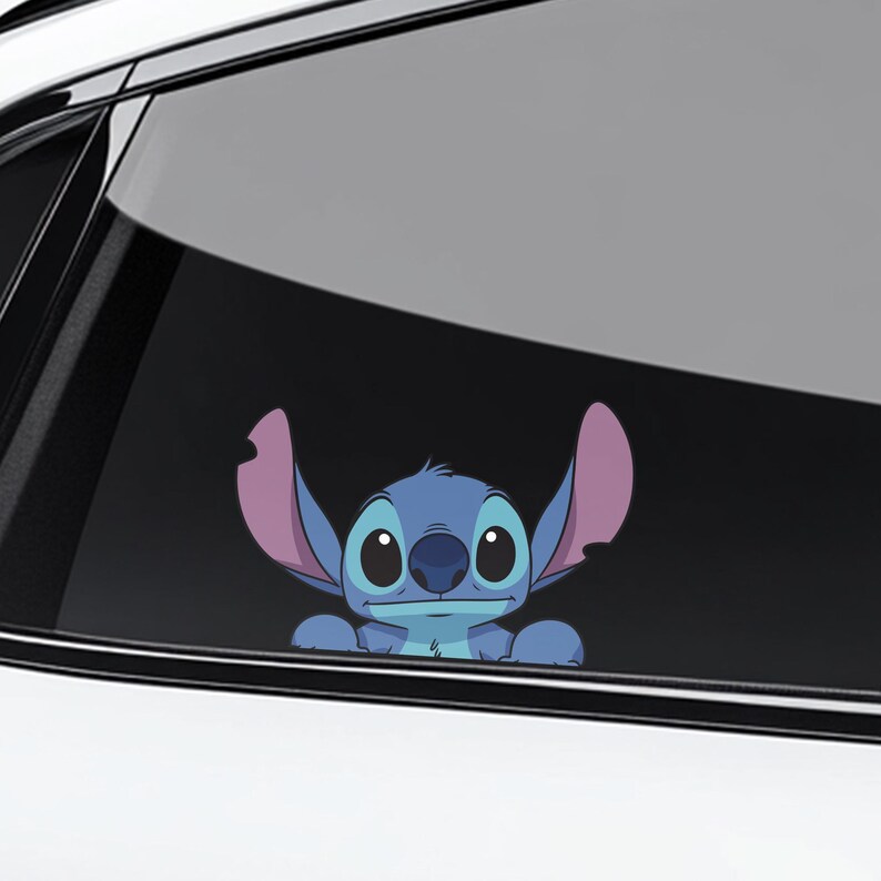 Stitch Peeker Peeking Car Window Decals - Bumper Waterproof Vinyl ...