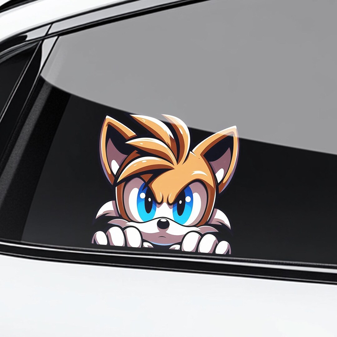 Tails Peeker Peeking Car Window Decals - Bumper Waterproof Stickers ...