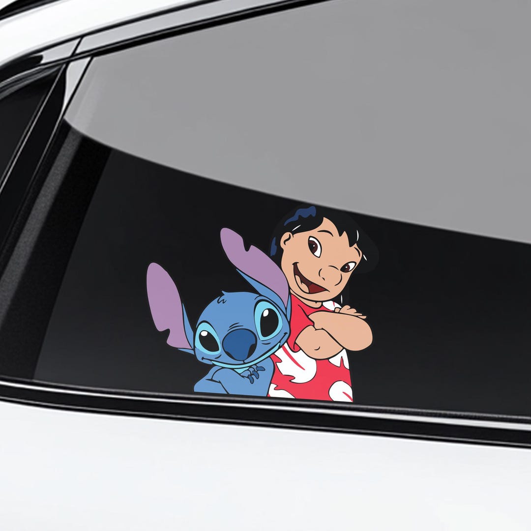 Lilo and Stitch Peeker Peeking Car Window Decals - Funny Bumper ...