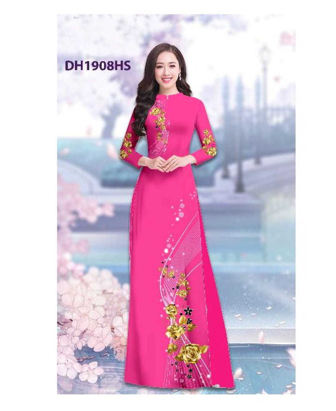Vietnamese Traditional Ao Dai for Women Nguyen Bo(with Pants), Ao Dai ...