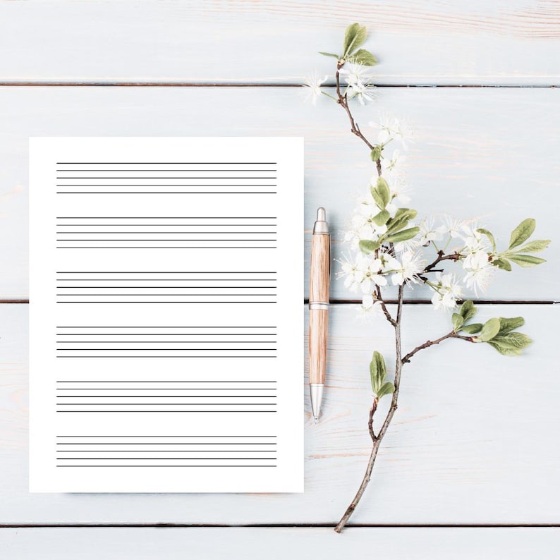Blank Music Staff - PDF Printable - for Music Teachers - Etsy