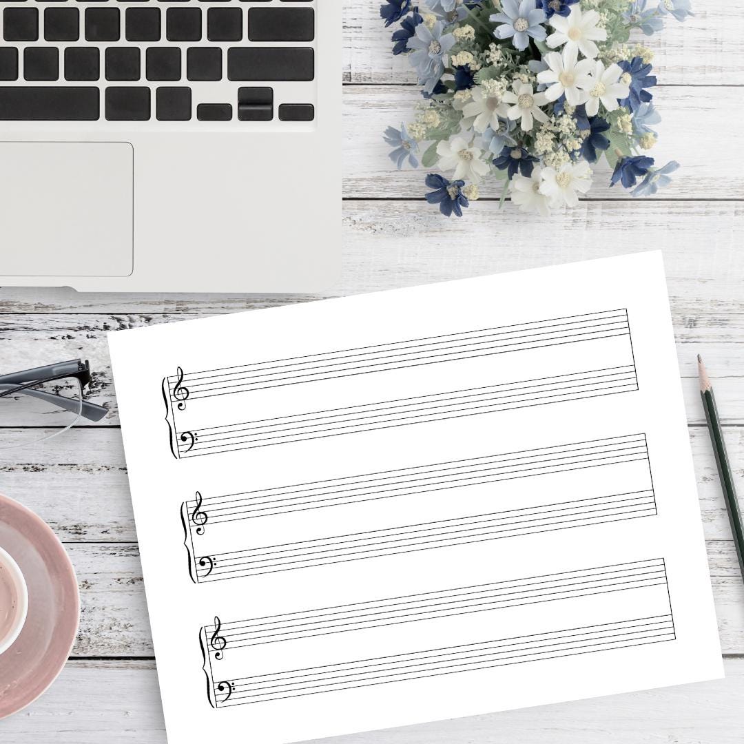Blank Grand Staff - PDF Printable - for Music Teachers - Etsy
