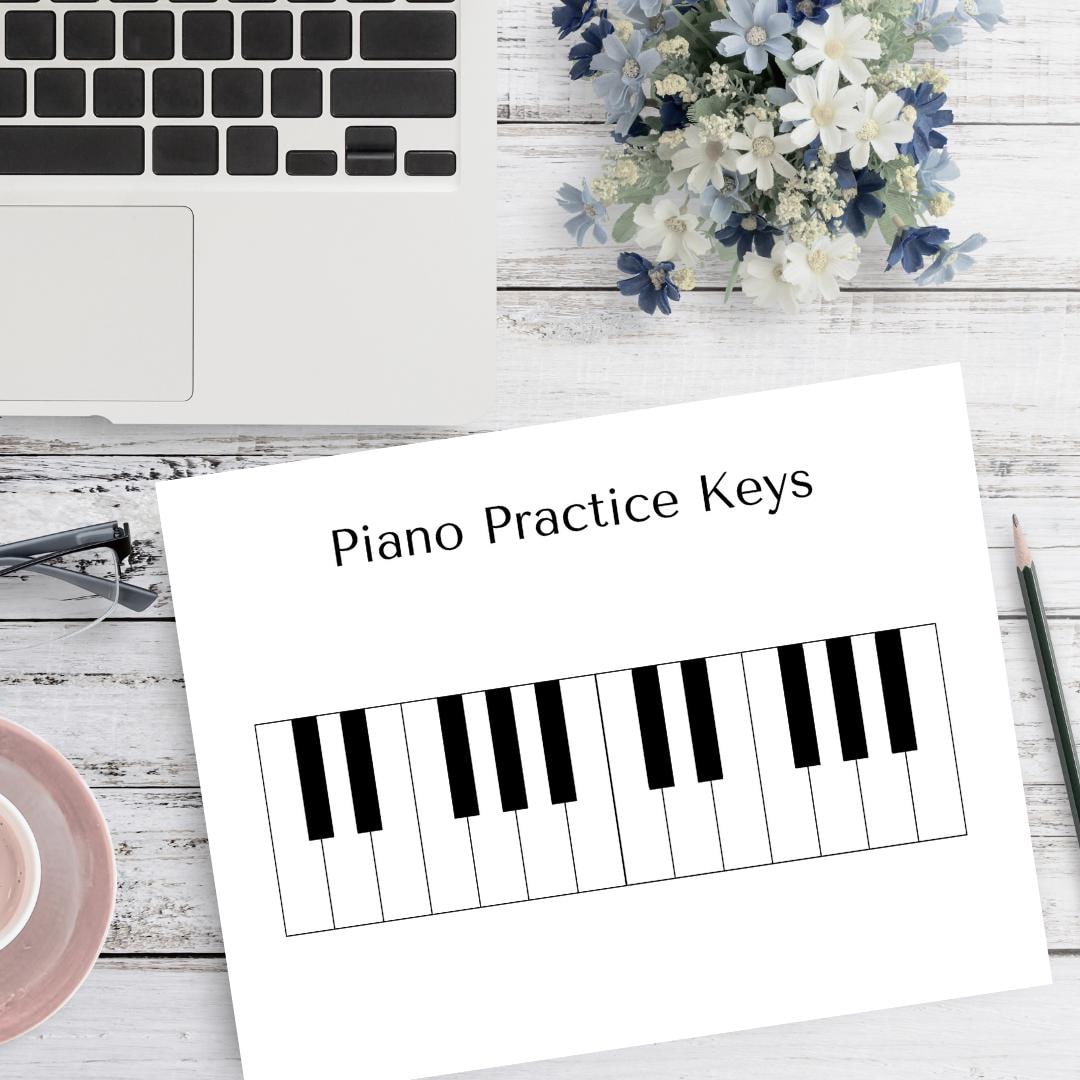 Piano Practice Keys - PDF Printable - for Piano and Music Teachers ...