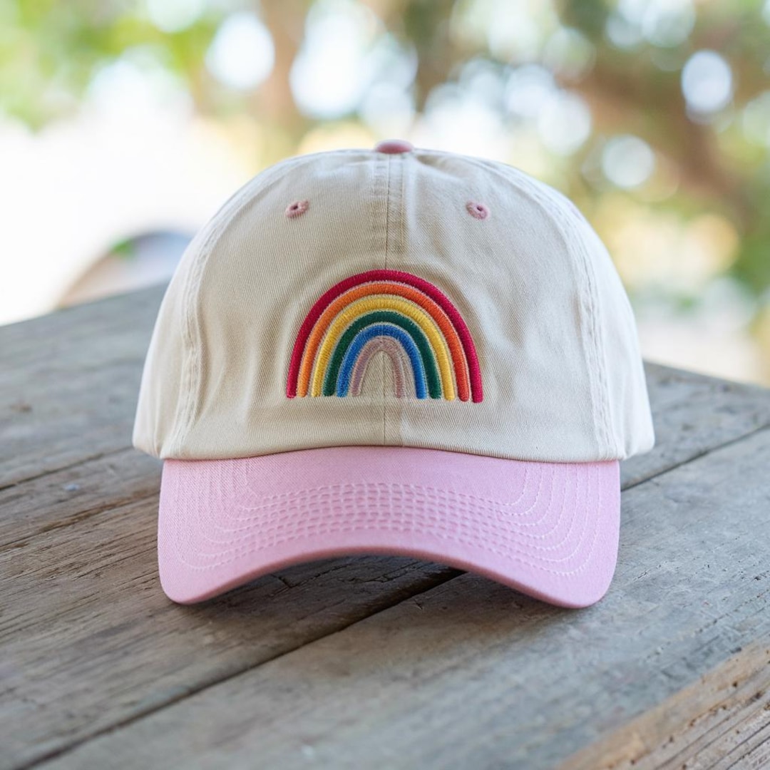 Embroidered Rainbow Pride Hat, Pride Hat, LGBTQ+ Hat, Embroidery Pride ...