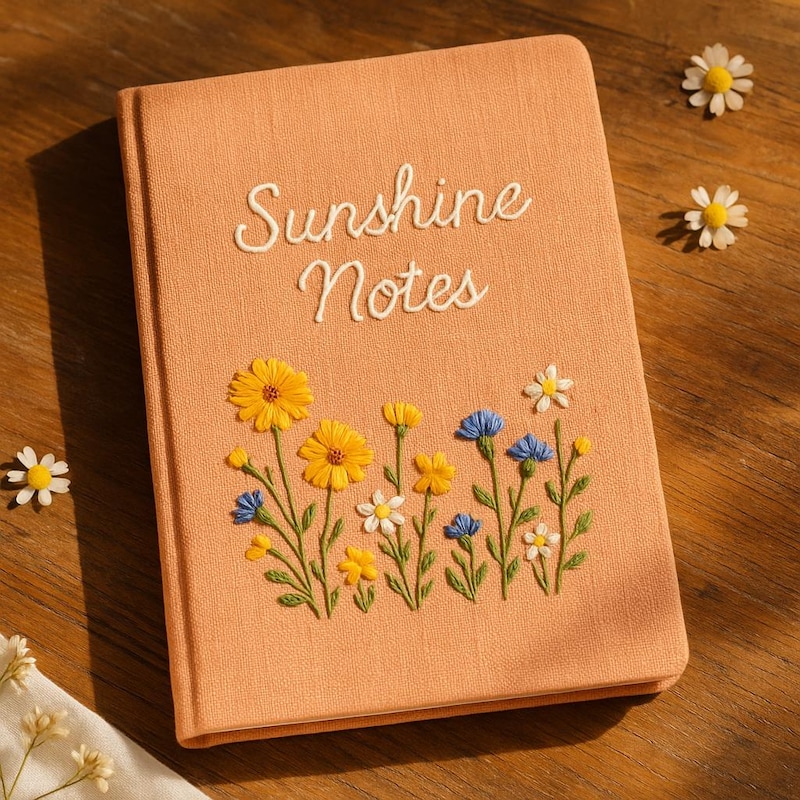 Embroidered Notebook - Etsy