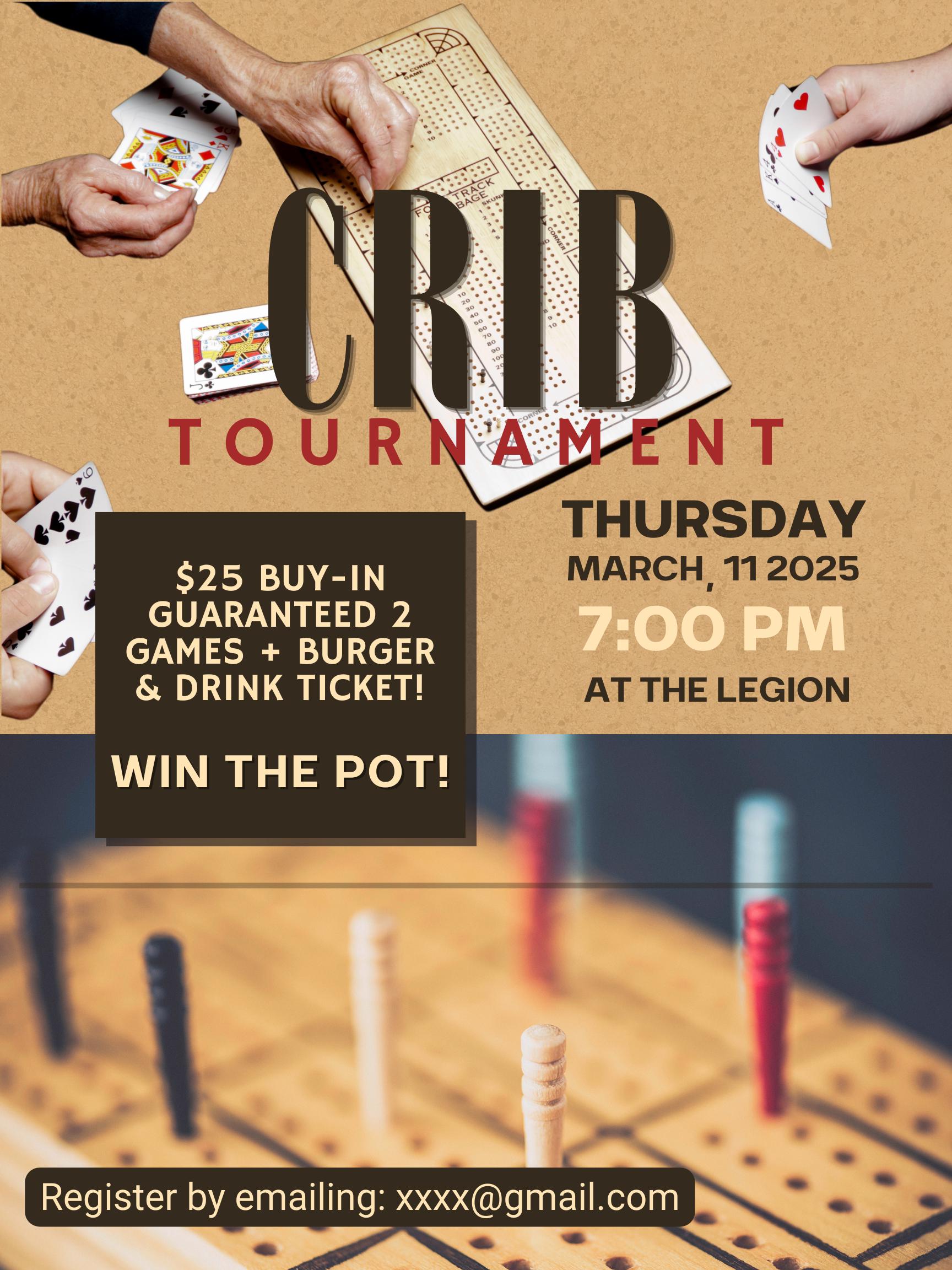 Cribbage Tournament Poster – Custom Printable Poster for Event, Instant ...