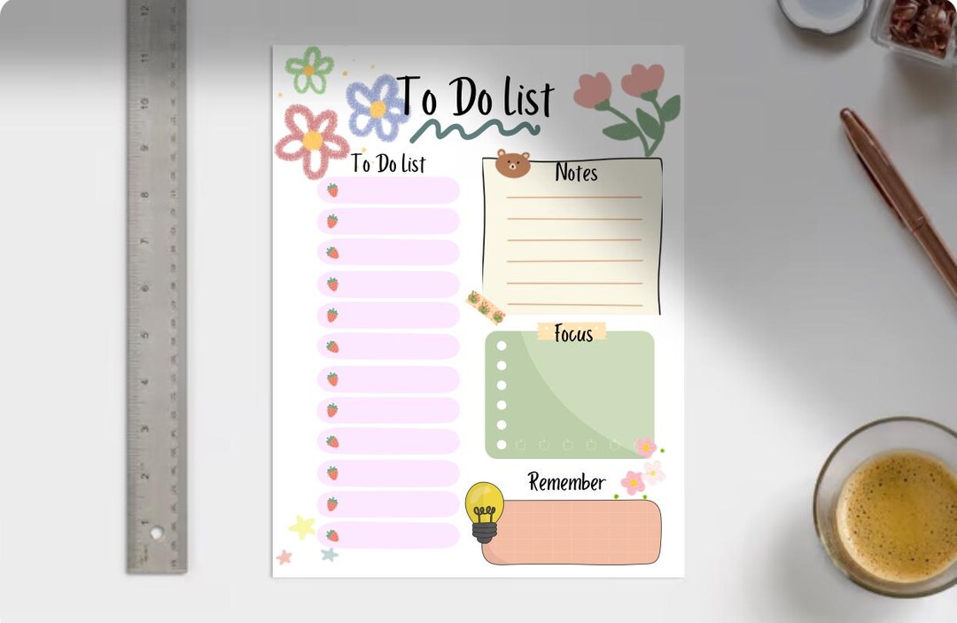 Cute Colorful To-do-list Printable, Things to Do, Planner, Tracker ...
