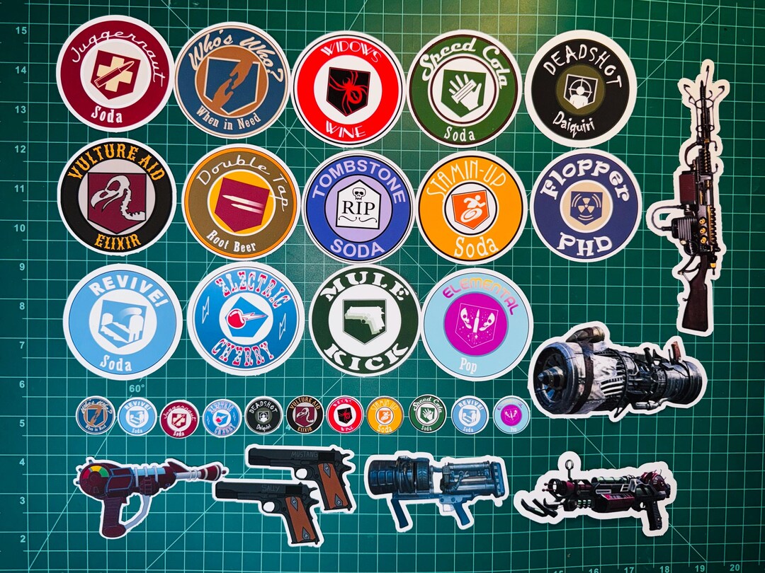 COD Zombies Perks Wonder Weapns Waterproof Sticker Set Bundle - Etsy