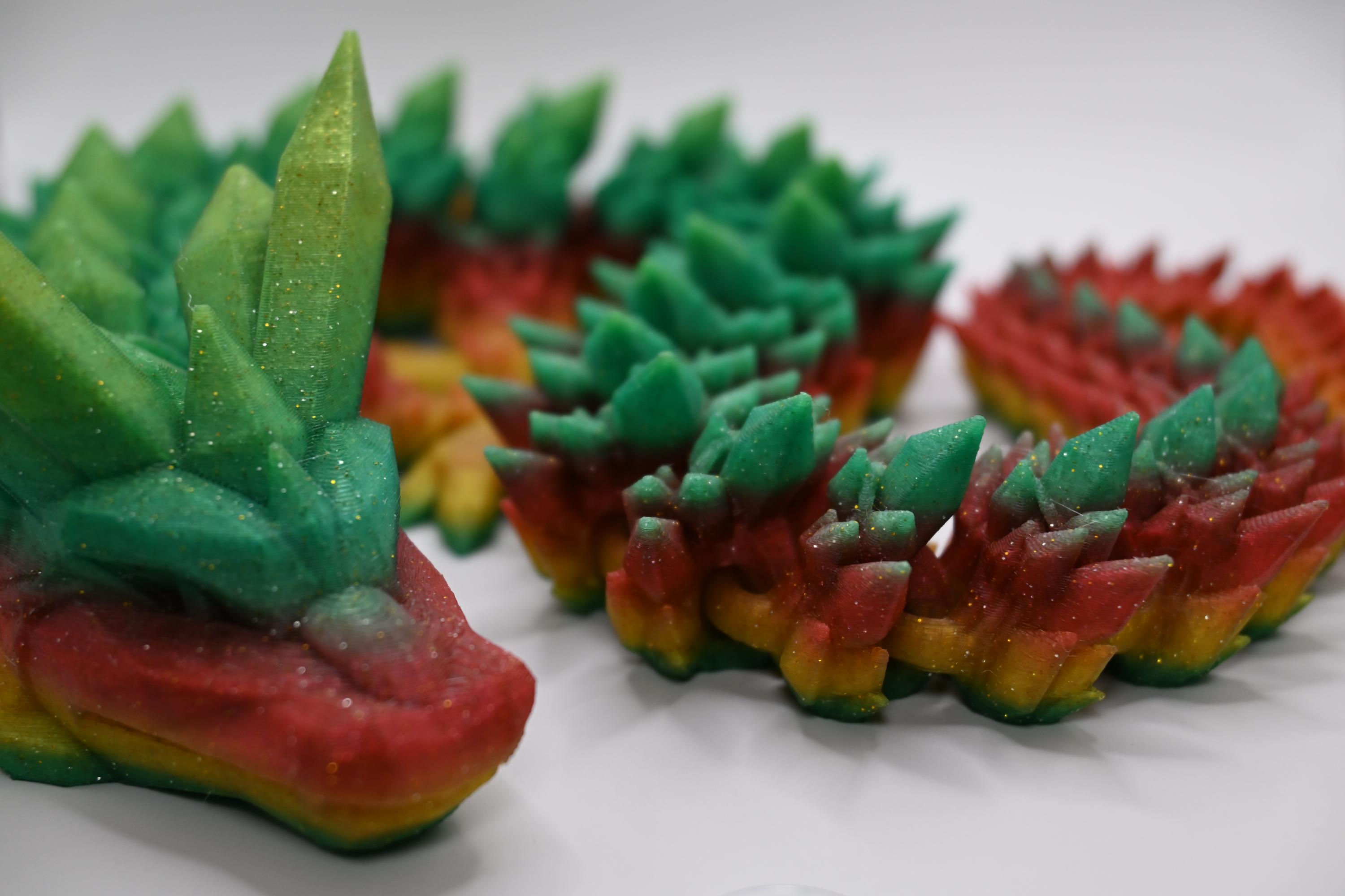 3D Printed 3D Model Articulating Dragon 3D Printed Dragon - Etsy
