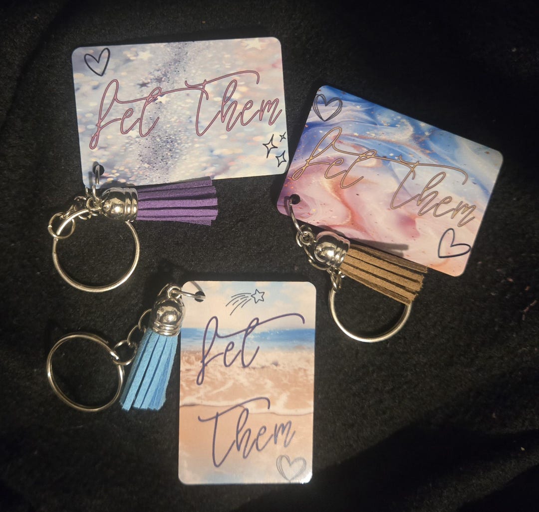Let Them Keychains With Tassels -inspirational Mantra – 3 Styles ...