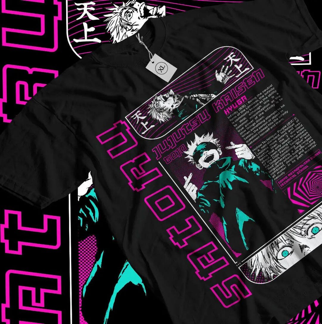 Gojo Satoru T-shirt Jujutsu Kaisen Horror Design Yuji Anime Gift Shirt ...