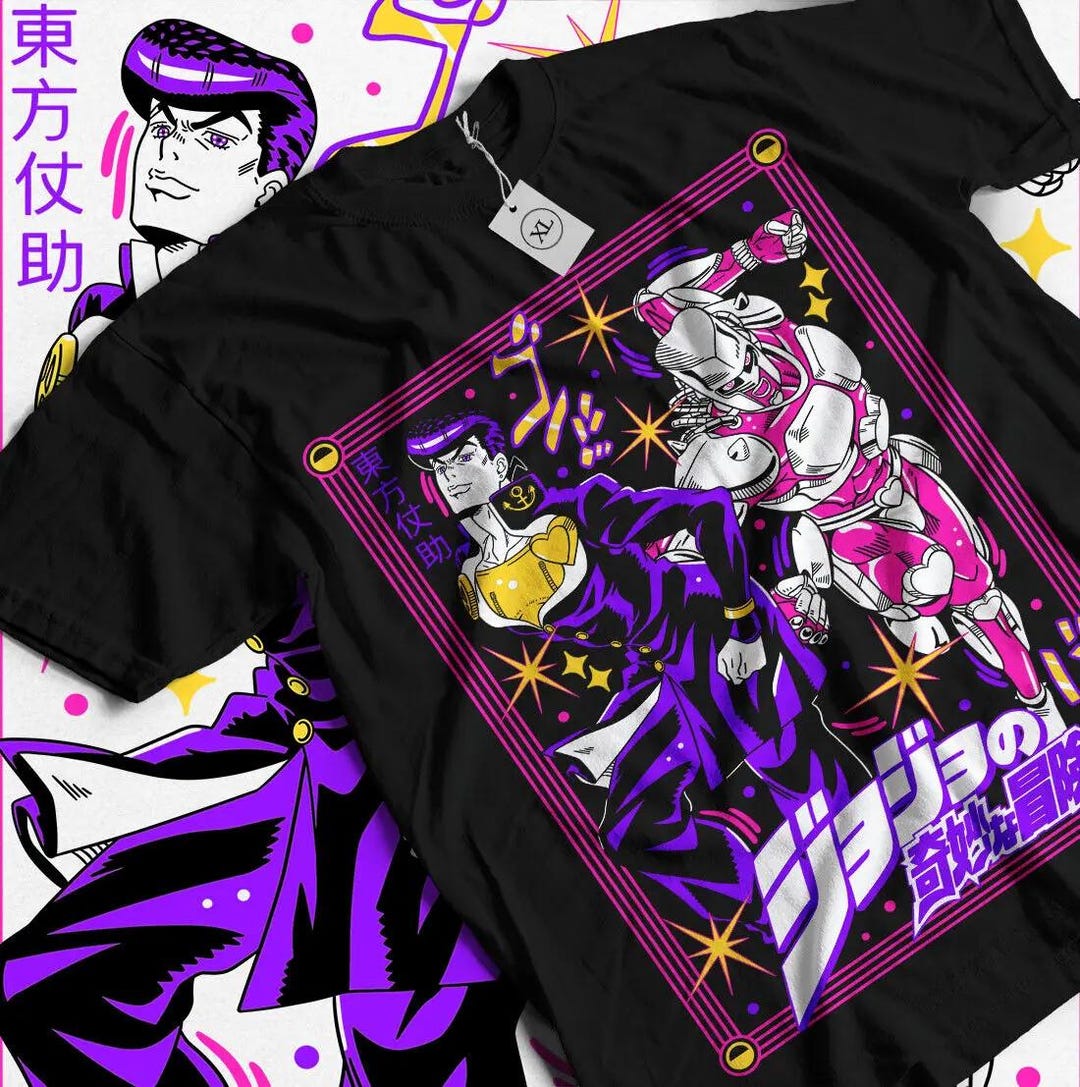Josuke Higashikata T-shirt Jojo's Bizarre Adventure Graphic Tee X-5XL ...