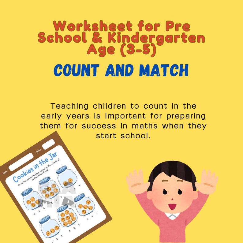 Interactive Learning Fun for Little Ones: Count and Match Worksheet ...