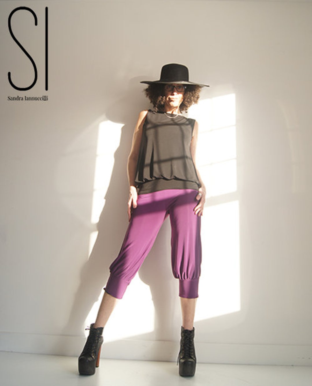 Pants Bloomers Short Genie Pants Steampunk Fashion Knee Length Purple ...