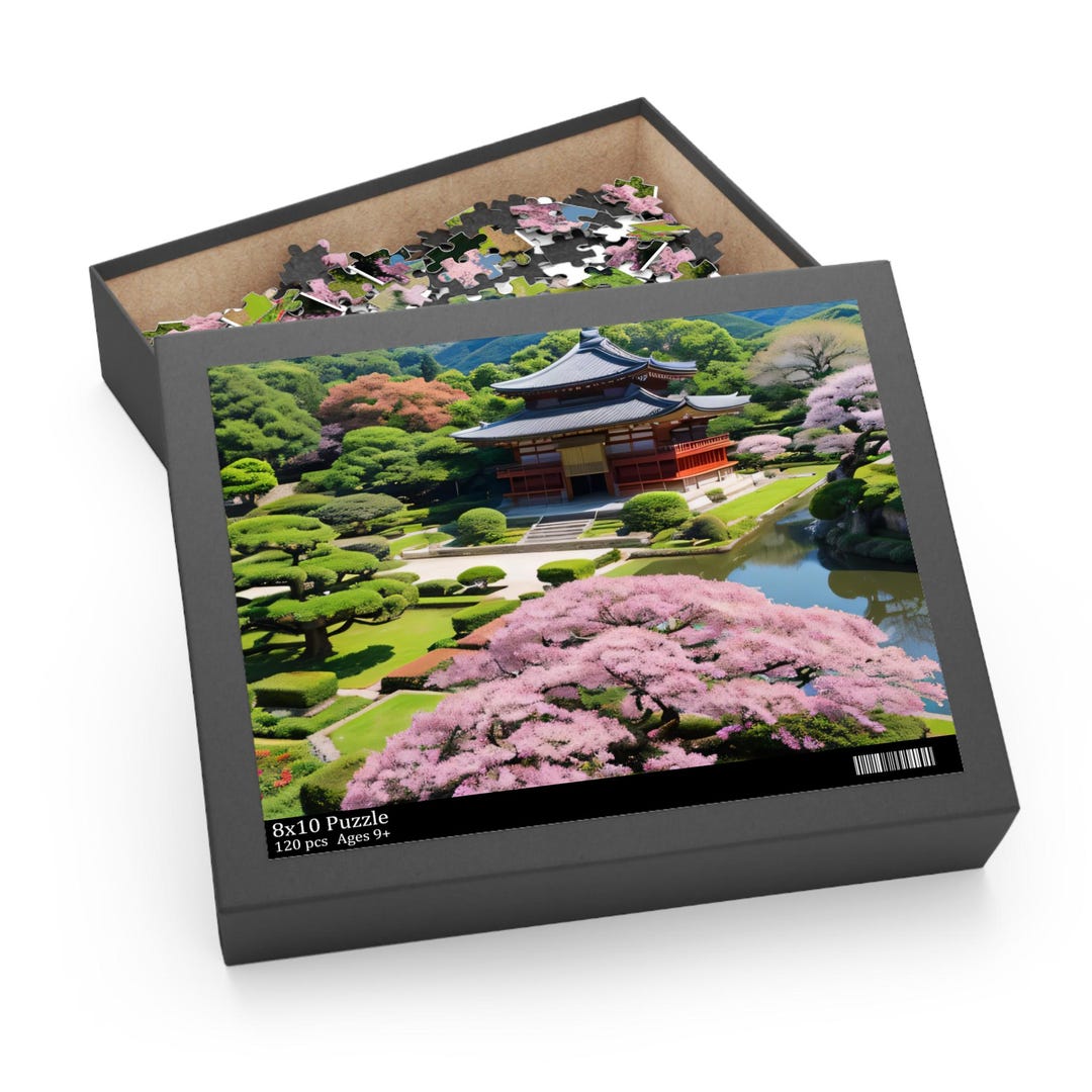 Perfect Gift Japanese Temple Cherry Blossom Jigsaw Puzzle Gifted Puzzle ...