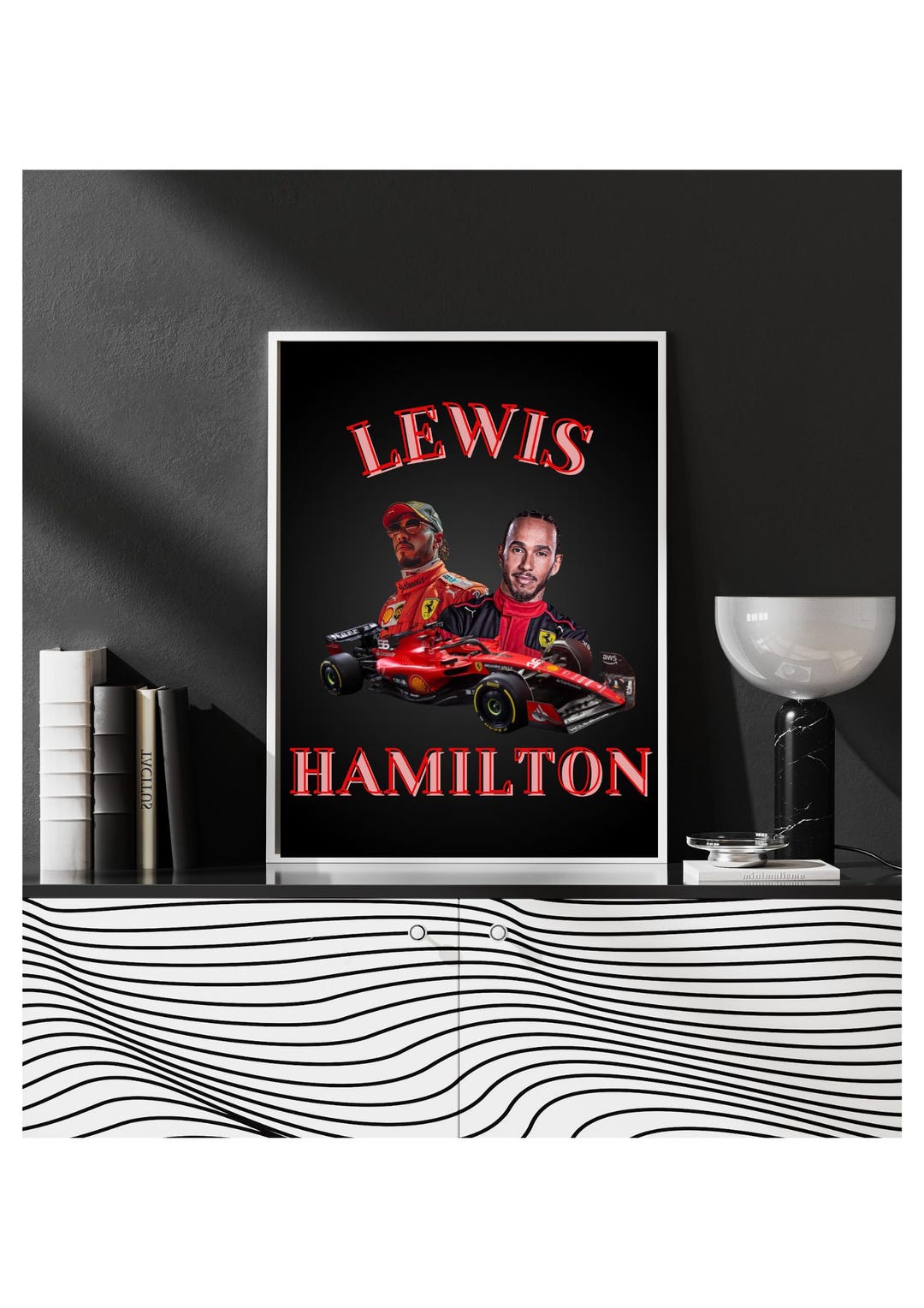 Lewis Hamilton Poster | Ferrari 2025 Posters | F1 Room Decor | Formula ...