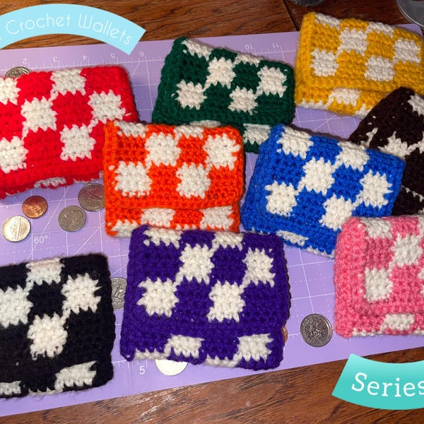 Checkered Wallet - Etsy