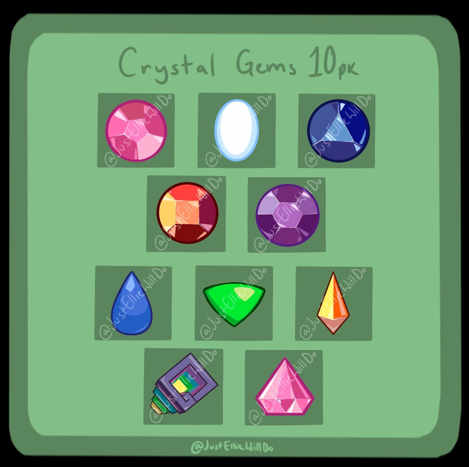 Crystal Gem Sub Badges for Twitch/discord/youtube (10 Pack) - Etsy